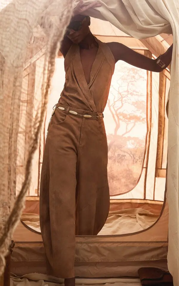CURATORIA Fuste Suede Top