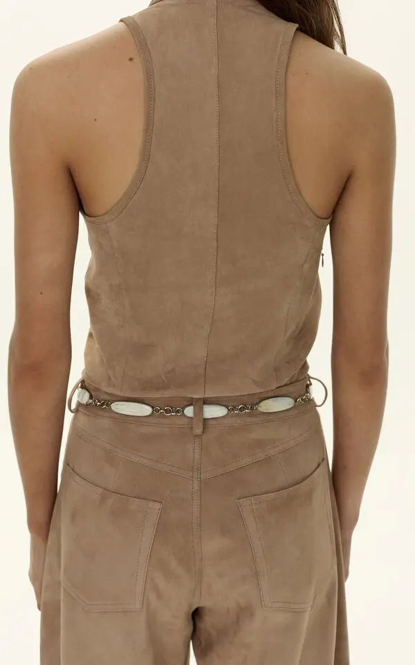 CURATORIA Fuste Suede Top