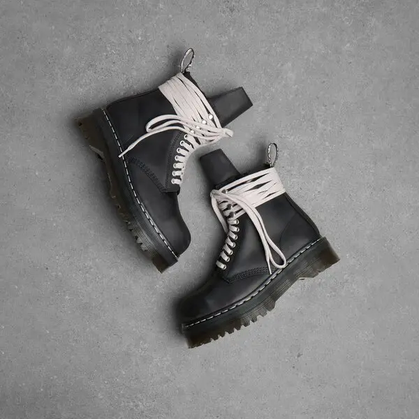 Rick Owens X Dr. Martens Quad Sole Steel Toe Boot