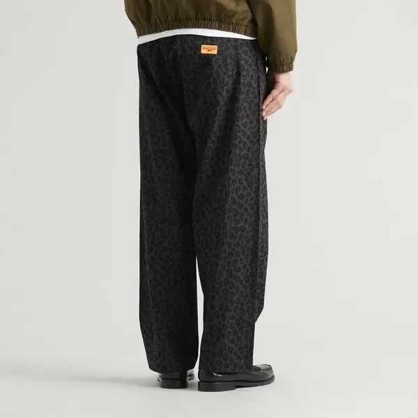 SERVICE WORKS Patterned Easy Chef Pants - Black Leopard
