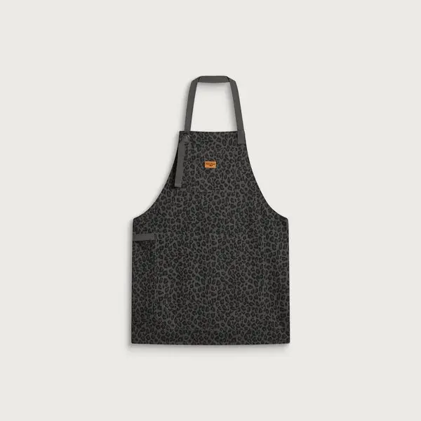 SERVICE WORKS Patterned Apron - Black Leopard