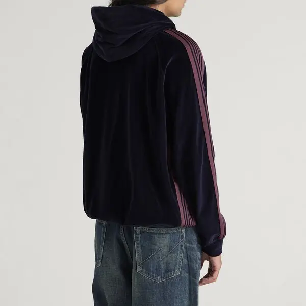 Needles Velour Track Hoodie - Navy