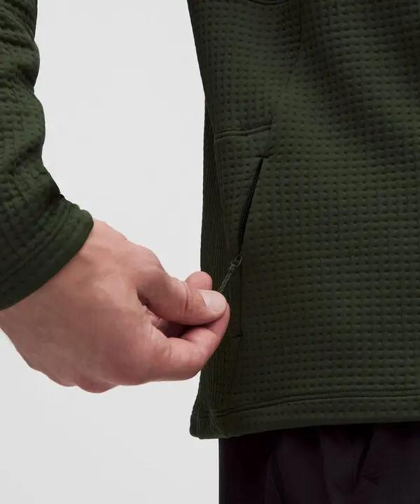 Lululemon Waffle-knit Half Zip - Deep Forest