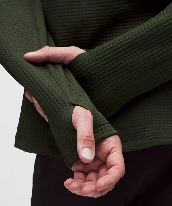 Lululemon Waffle-knit Half Zip - Deep Forest