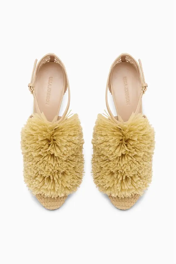 Ulla Johnson Raffia High Vamp Pump