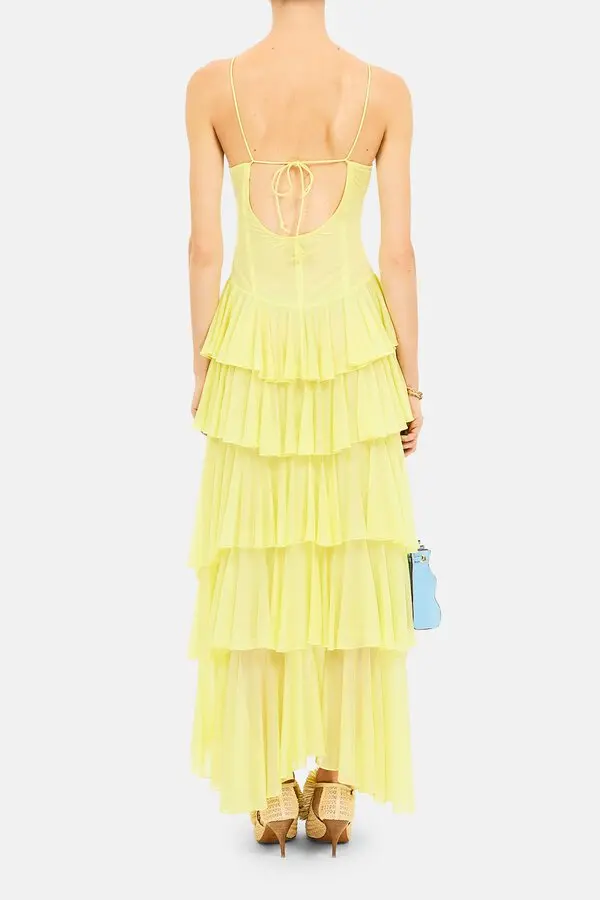 Ulla Johnson Estelle Spaghetti Strap Tiered Dress