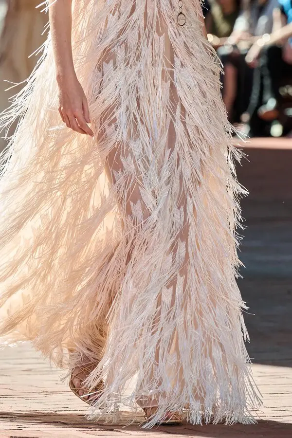Ulla Johnson Maria Spaghetti Strap Fringe Gown