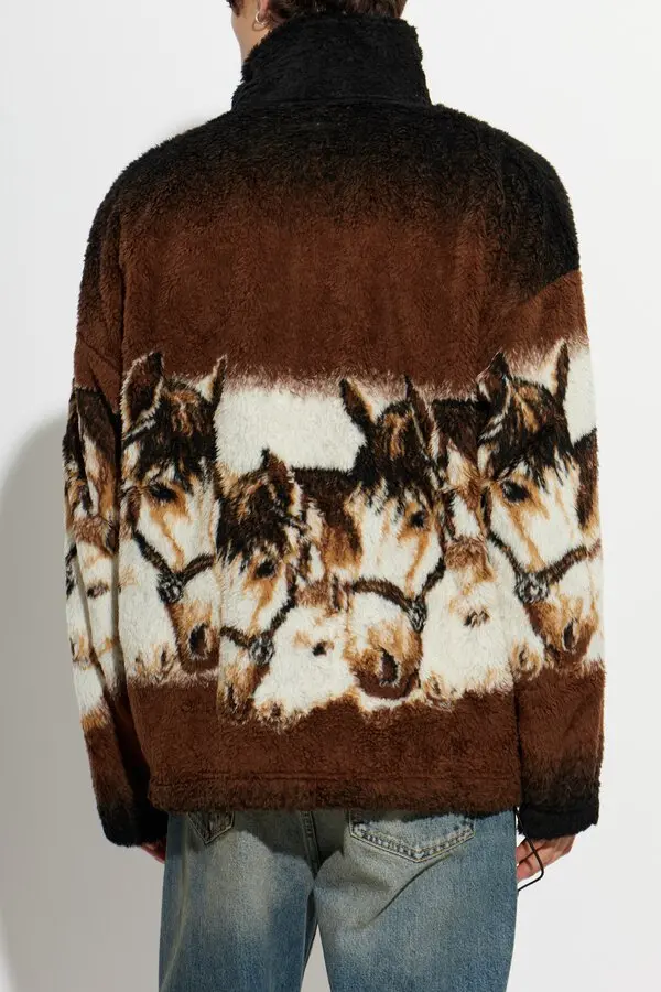 MAISON MARGIELA Men’s Fleece Jacket With Stand-up Collar