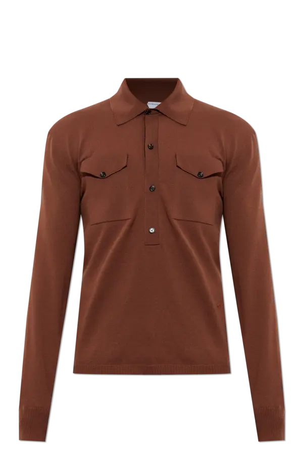 Bottega Veneta Long Sleeve Polo Shirt