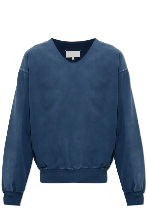 MAISON MARGIELA Raw-edge Crewneck Sweatshirt Dark