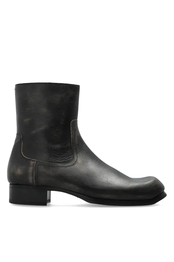 MAISON MARGIELA Leather Ankle Boots - Brown