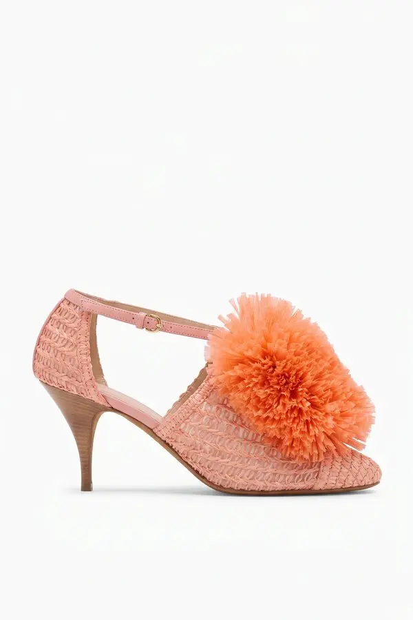 Ulla Johnson Raffia High Vamp Pump