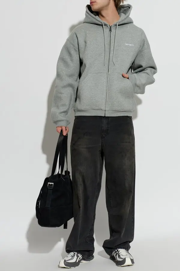 Carhartt Work In Progress Ebbert Zip-up Hoodie In Melange