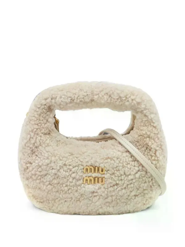 Miu Miu Wander Shearling Hobo Bag