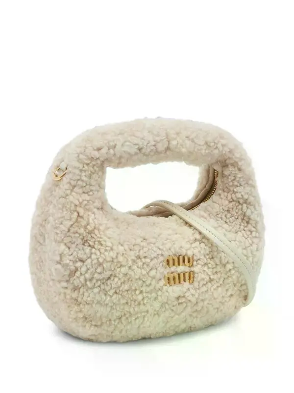 Miu Miu Wander Shearling Hobo Bag