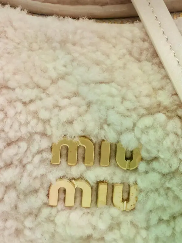 Miu Miu Wander Shearling Hobo Bag