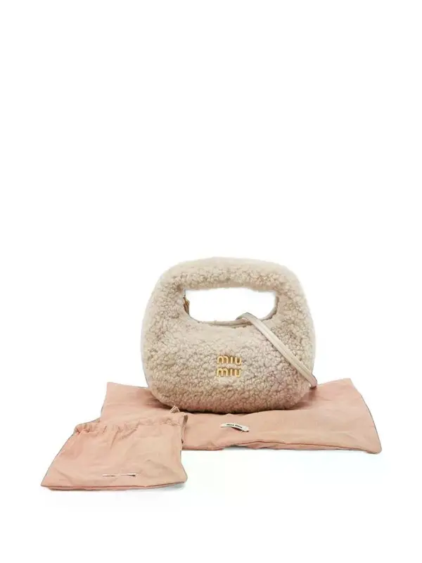 Miu Miu Wander Shearling Hobo Bag