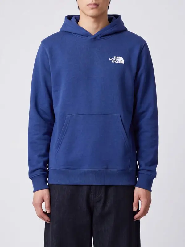 The North Face Cotton-blend Hoodie With Kangaroo Pocket And Logo - Blue