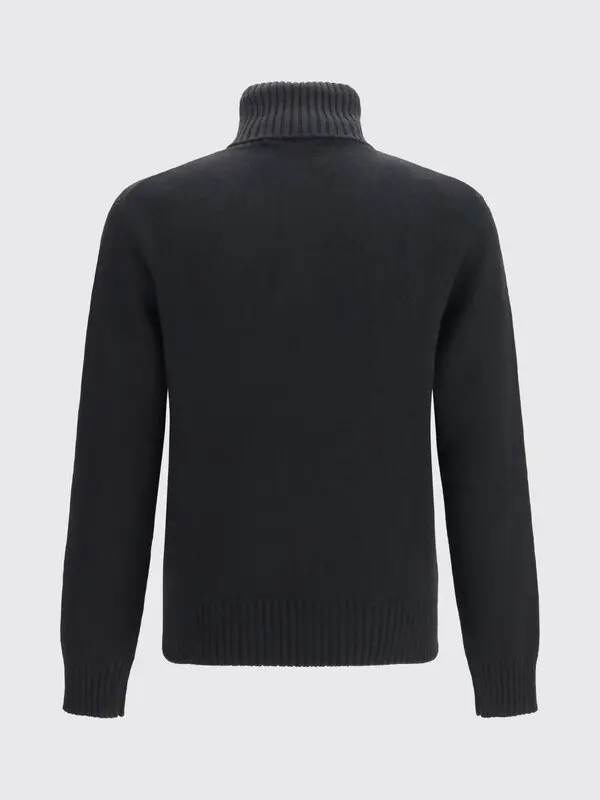 AMI Paris Merino Wool Roll-neck Jumper With Long Sleeves And Ribbed Trims