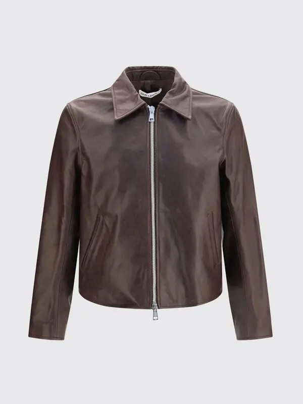 Our Legacy Smooth Cowhide Leather Jacket With Zip Closure And Side Pockets