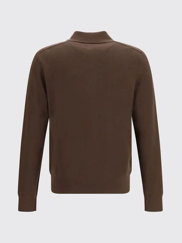 Burberry Long-sleeved Polo Shirt In Fine Wool Knit With Three-button Placket