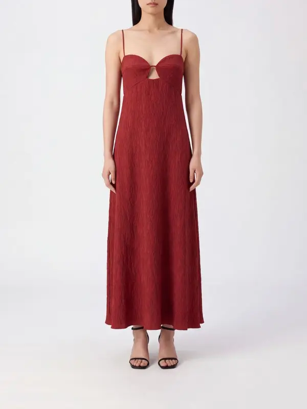 Johanna Ortiz Long Bustier Evening Gown In Viscose With Sweetheart Neckline