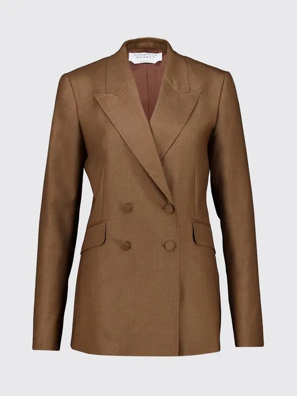 Gabriela Hearst Double-breasted Virgin Wool And Silk Blazer With Classic Lapels