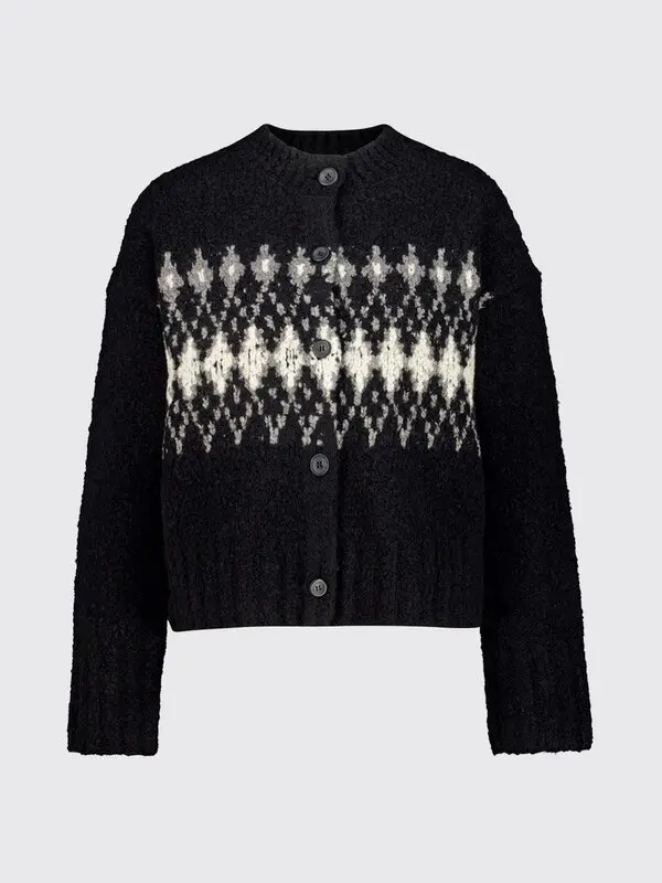 Altuzarra Wool Crewneck Cardigan With Abstract Jacquard Pattern