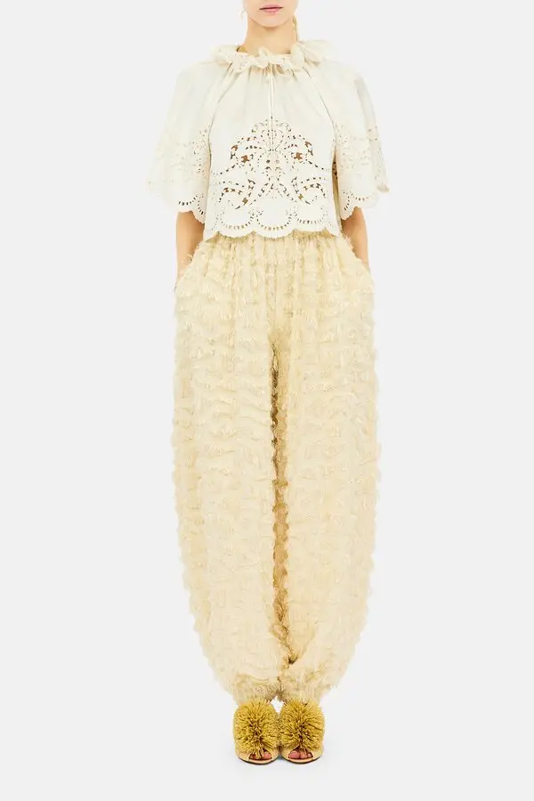 Ulla Johnson Elvira Cinched Pant - Eggshell