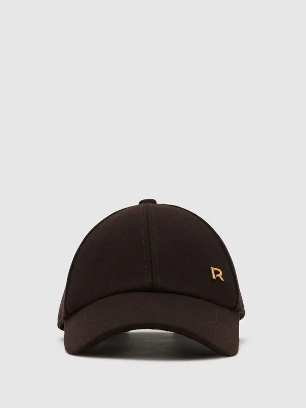REISS Fiona Wool-blend Flannel Baseball Cap