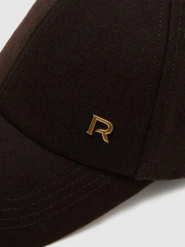 REISS Fiona Wool-blend Flannel Baseball Cap