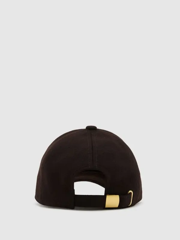 REISS Fiona Wool-blend Flannel Baseball Cap