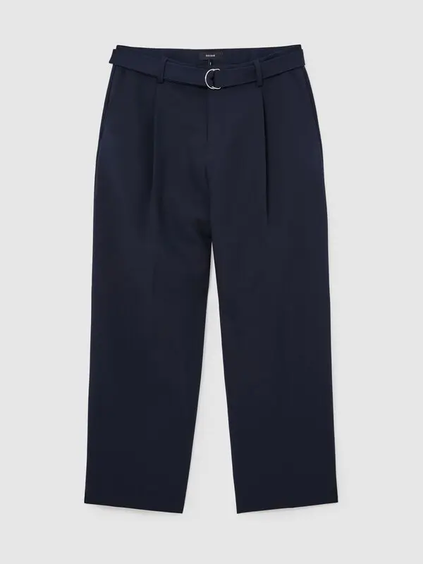 REISS Atwell Relaxed-fit Belted Trousers
