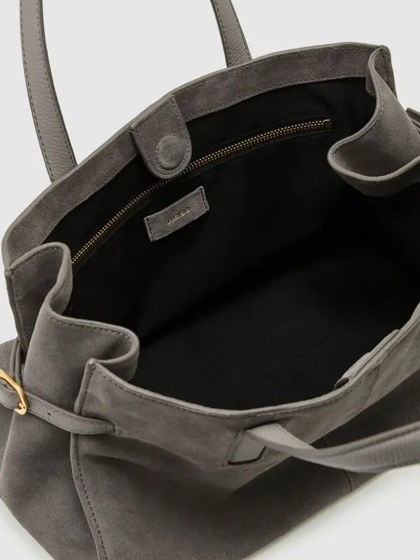REISS Elise Suede Medium Tote Bag