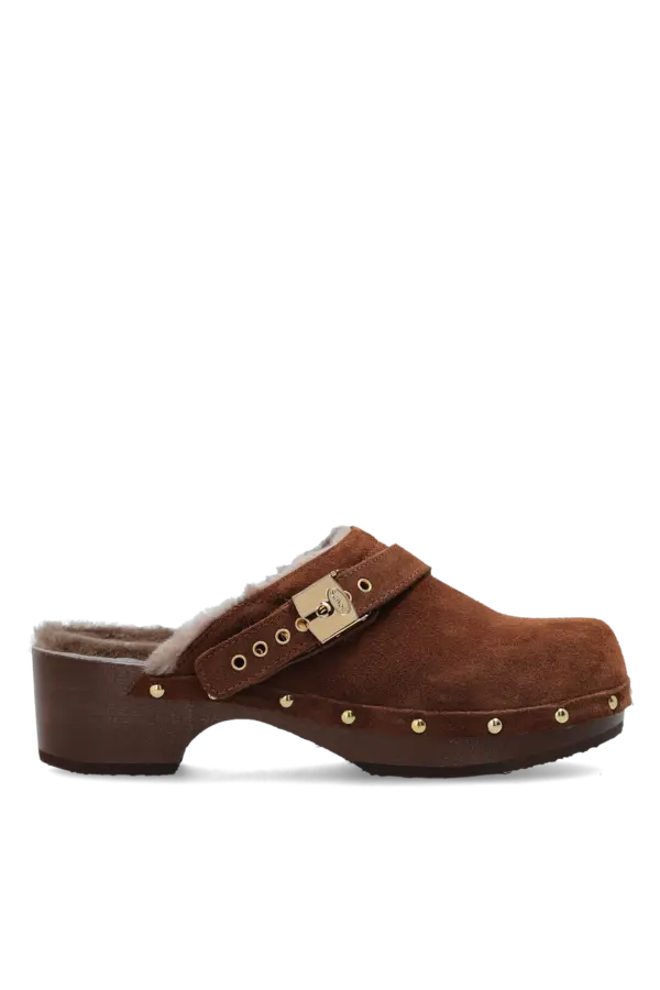 DR. SCHOLL'S SHOES Pescura Robin Fur Leather Mules By