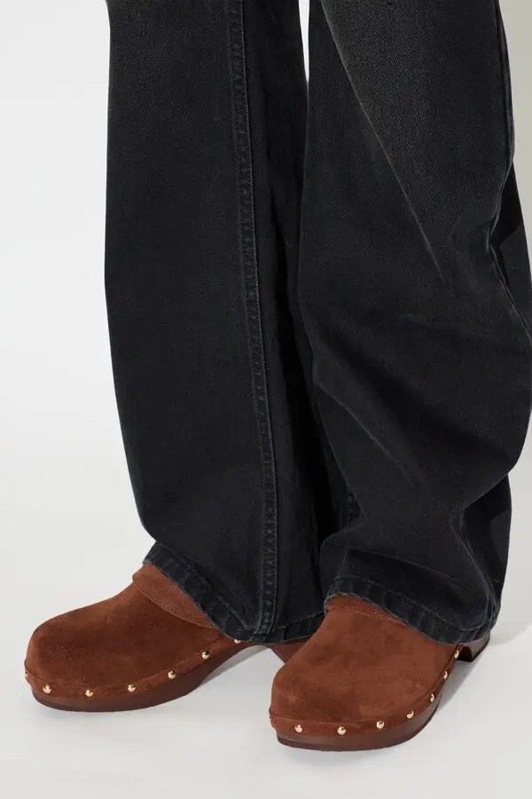 DR. SCHOLL'S SHOES Pescura Robin Fur Leather Mules By