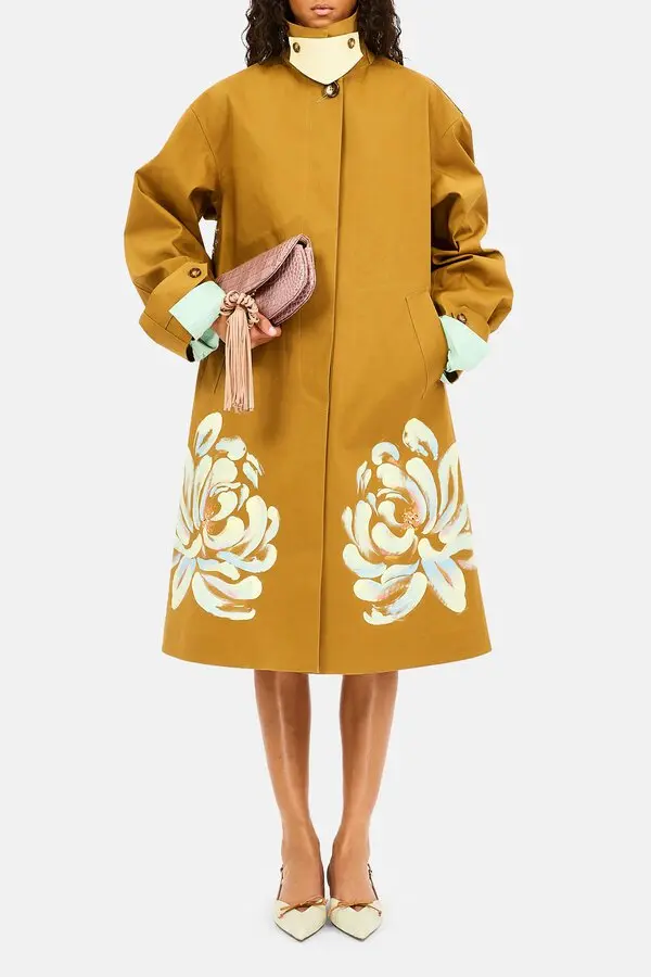 Ulla Johnson Canogan Hand Painted Trench Coat