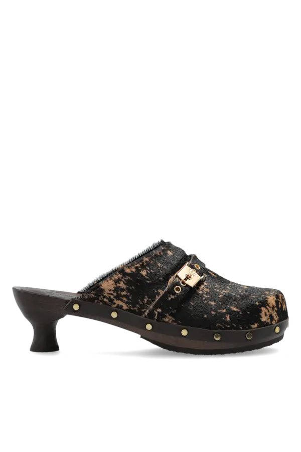 DR. SCHOLL'S SHOES Pescura Clarie Clog Heeled Mules - Brown