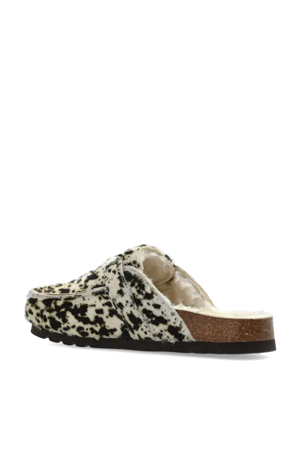 DR. SCHOLL'S SHOES Leather Slides ‘dakota Fur