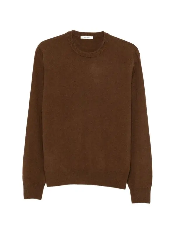ENTIRE STUDIOS Crewneck Mini Sweater With Ribbed Hems - Marrone