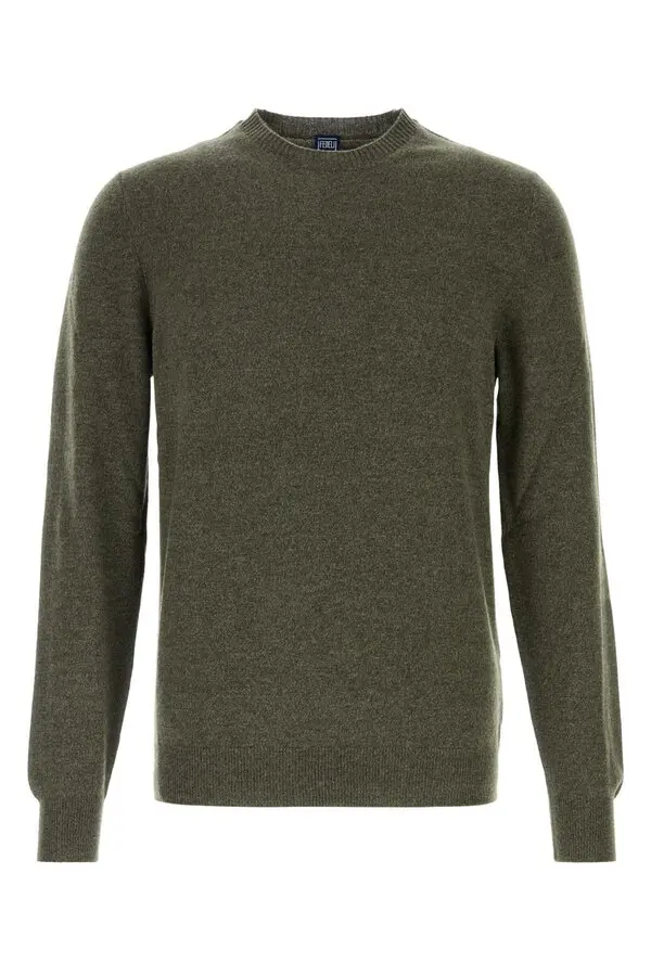 Fedeli Olive Cashmere Sweater - Green