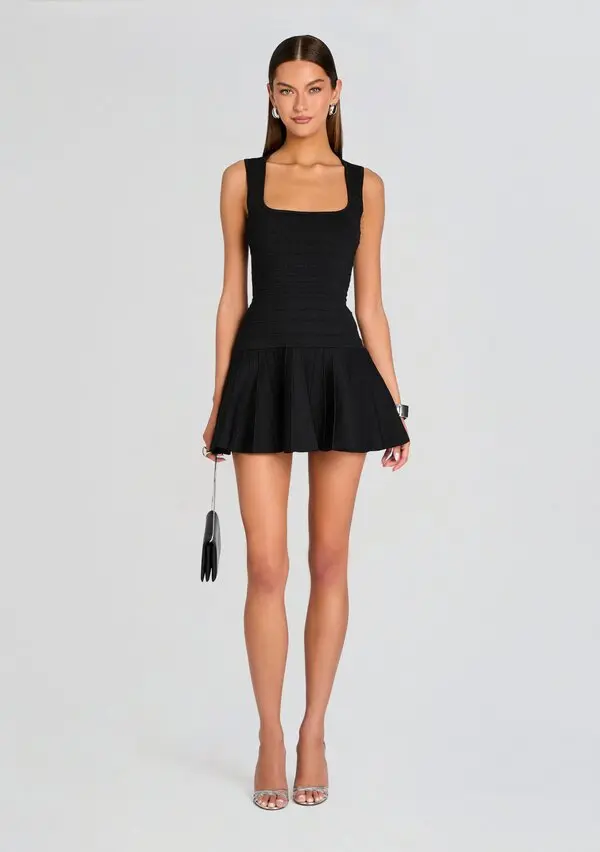 Retrofete Caterina Bandage Knit Dress - Black