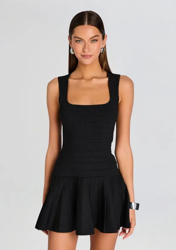 Retrofete Caterina Bandage Knit Dress - Black