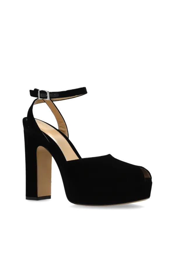 Fendi After 9 High Heel Platform Sandals - Black