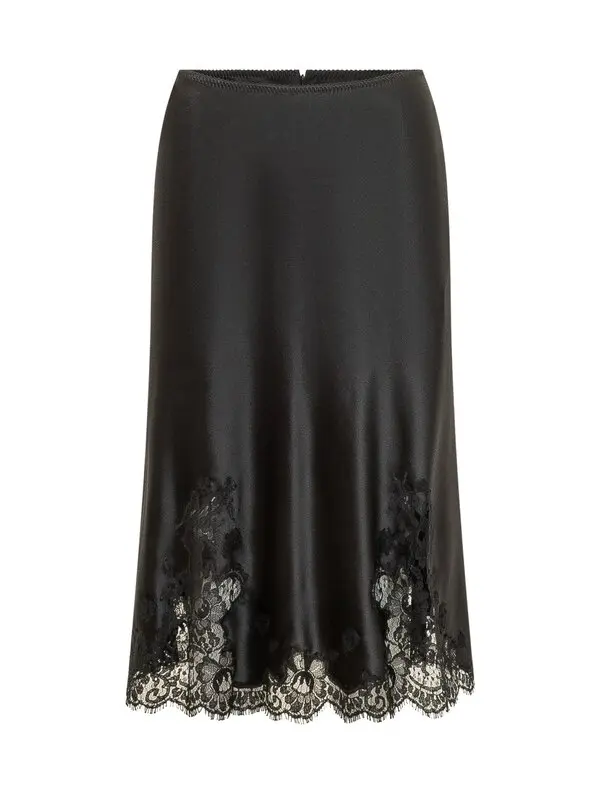 Dolce & Gabbana Inspired Mini Skirt In Textured Fabric - Nero