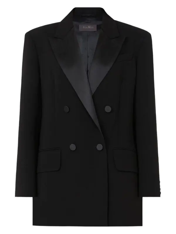 Max Mara Lightweight Satin-peak Lapel Tuxedo Blazer