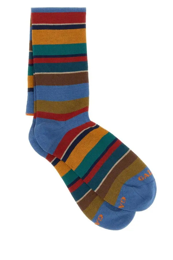 GALLO Multicolor Mini Stretch Cotton-blend Socks