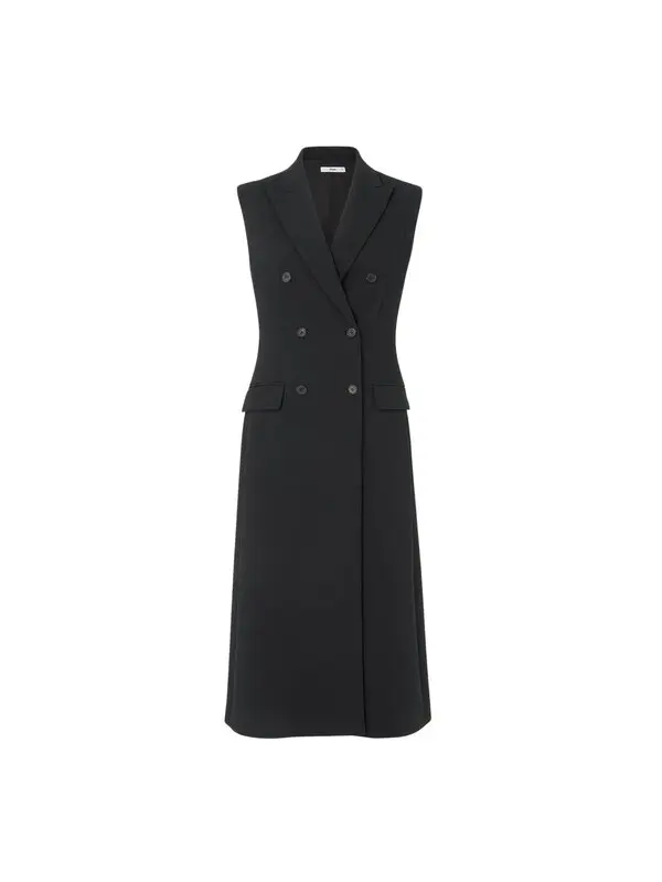 Fendi Sleeveless Double-breasted Tailored Midi Dress