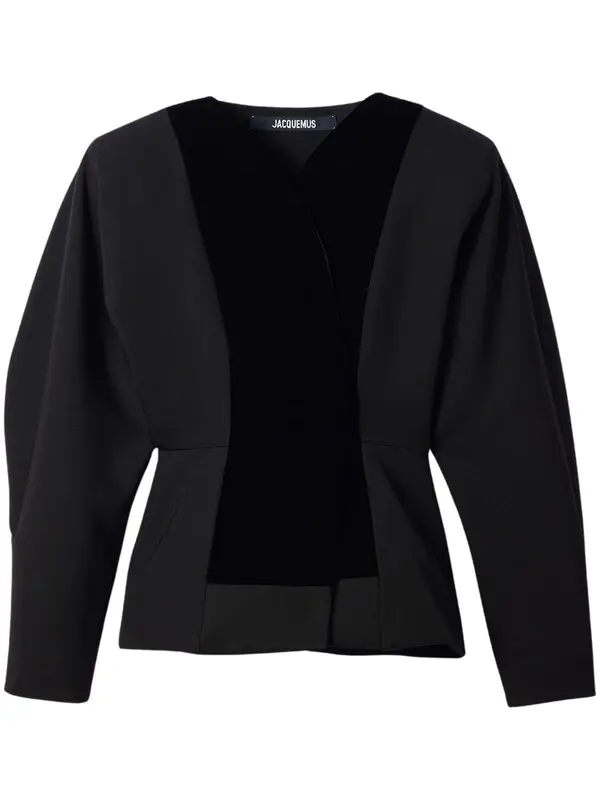 Jacquemus Tailored Open-front Jacket - Black