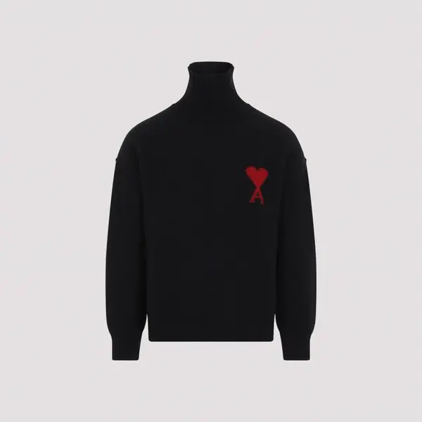 AMI Paris Wool Funnel Neck Sweater
